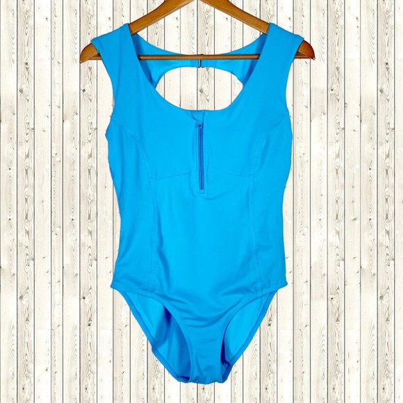 Athleta | Swim | Athleta Womens Swimsuit M Deep Sea One Piece Santorini ...